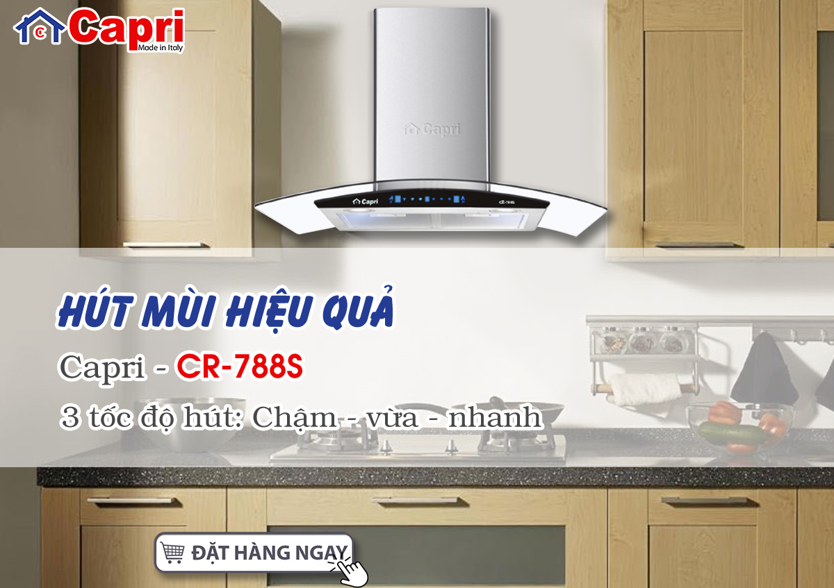 Máy hút mùi phù hợp với không gian bếp hẹp
