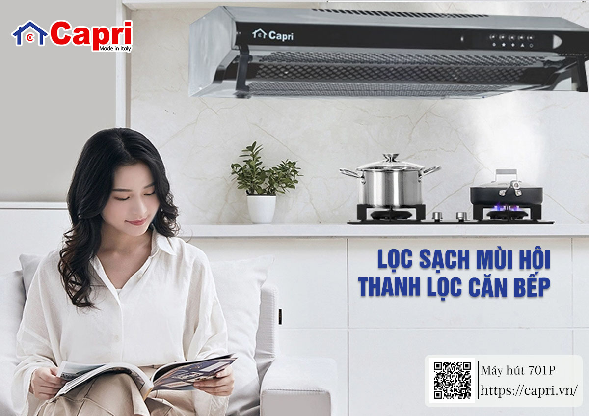 Máy hút mùi phù hợp với không gian bếp hẹp